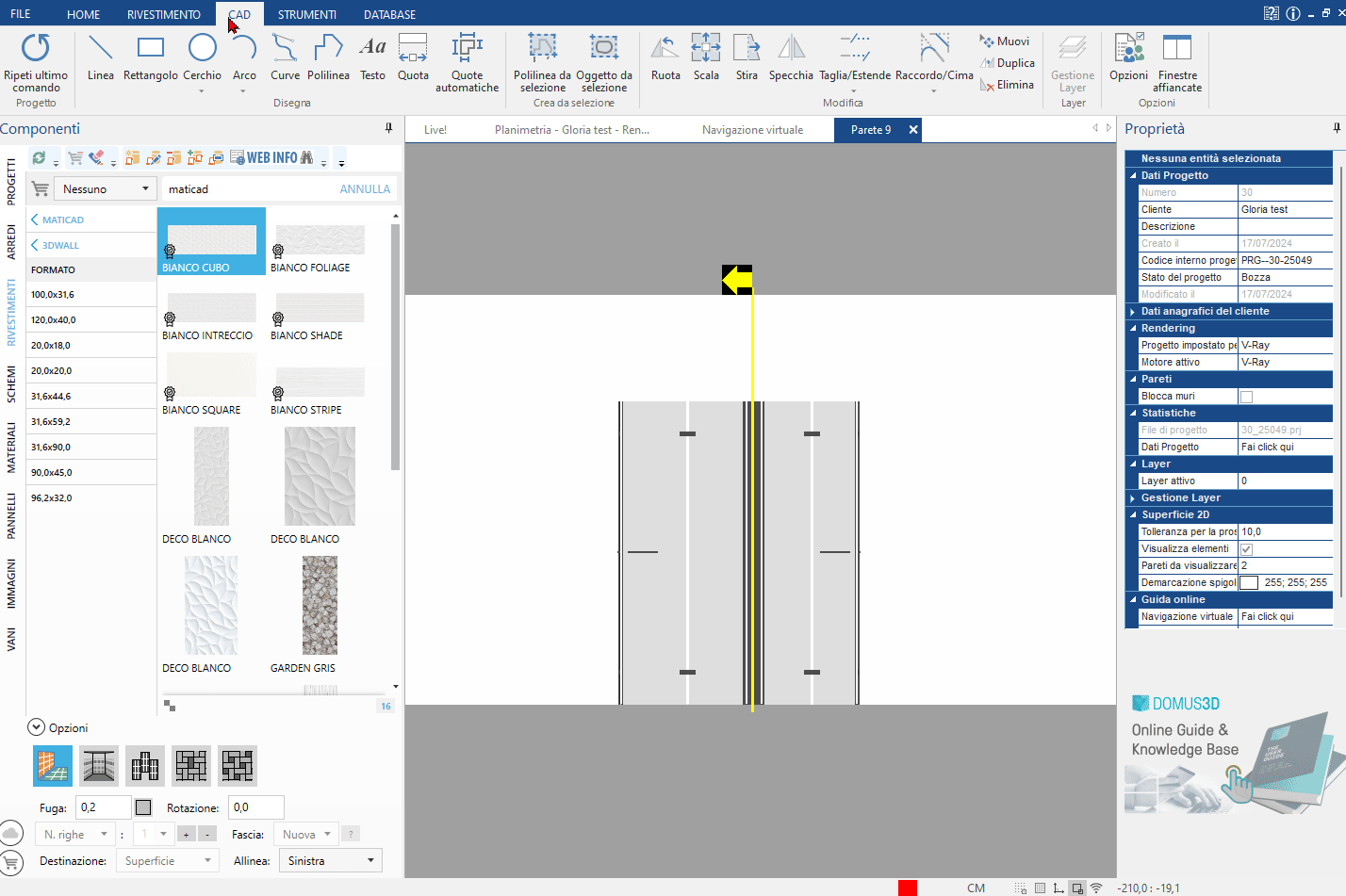 Rivestire due o tre lati doccia dalla finestra 2D multi-parete ...