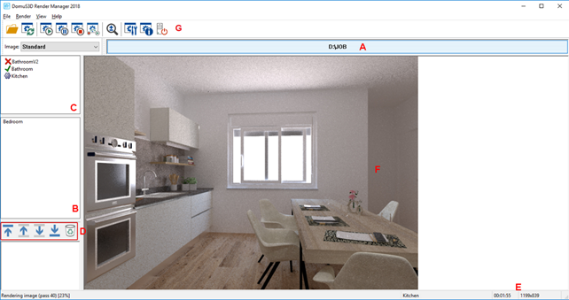 Commandes presente dans Render Manager – DomuS3D - Guide online