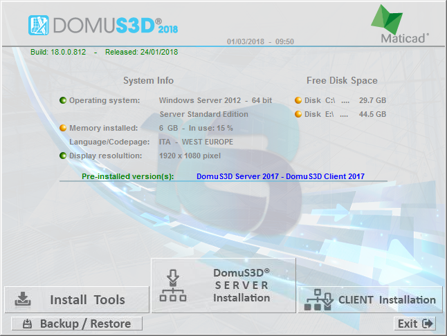Instalación/actualización de la versión Client-Server – DomuS3D - Soporte en línea