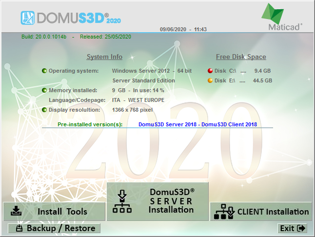 Install/update Client-Server version – DomuS3D - Online Support
