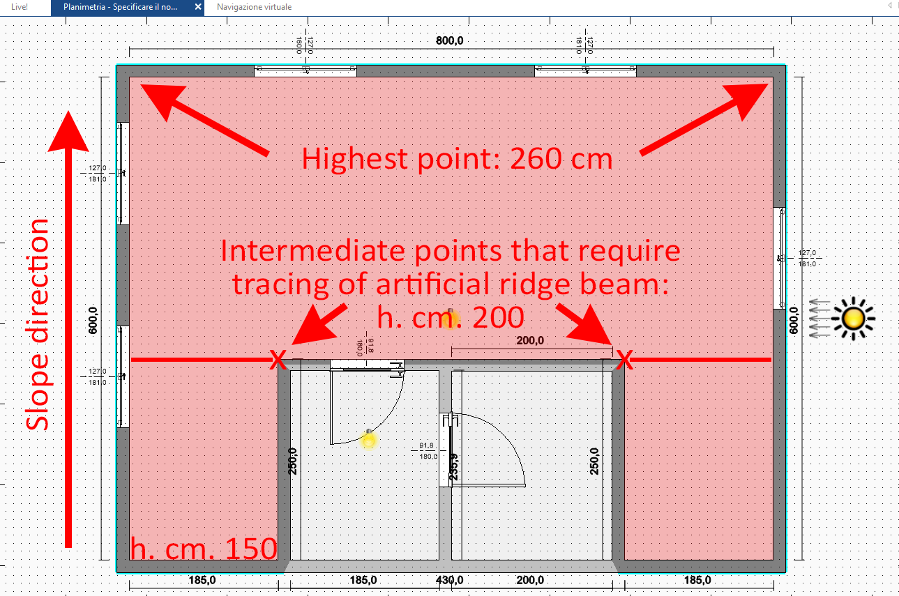 How to insert an inclined ceiling in a multi-room project – DomuS3D ...