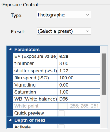 Preview window, exposure, and rendering parameters – DomuS3D - Online ...